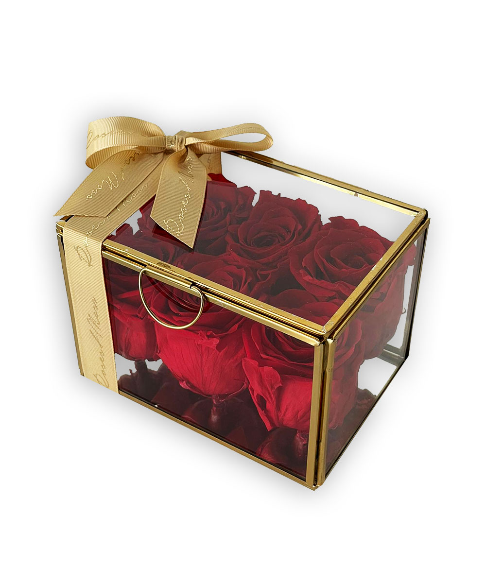 Glass Metal Case – Roses & Moss